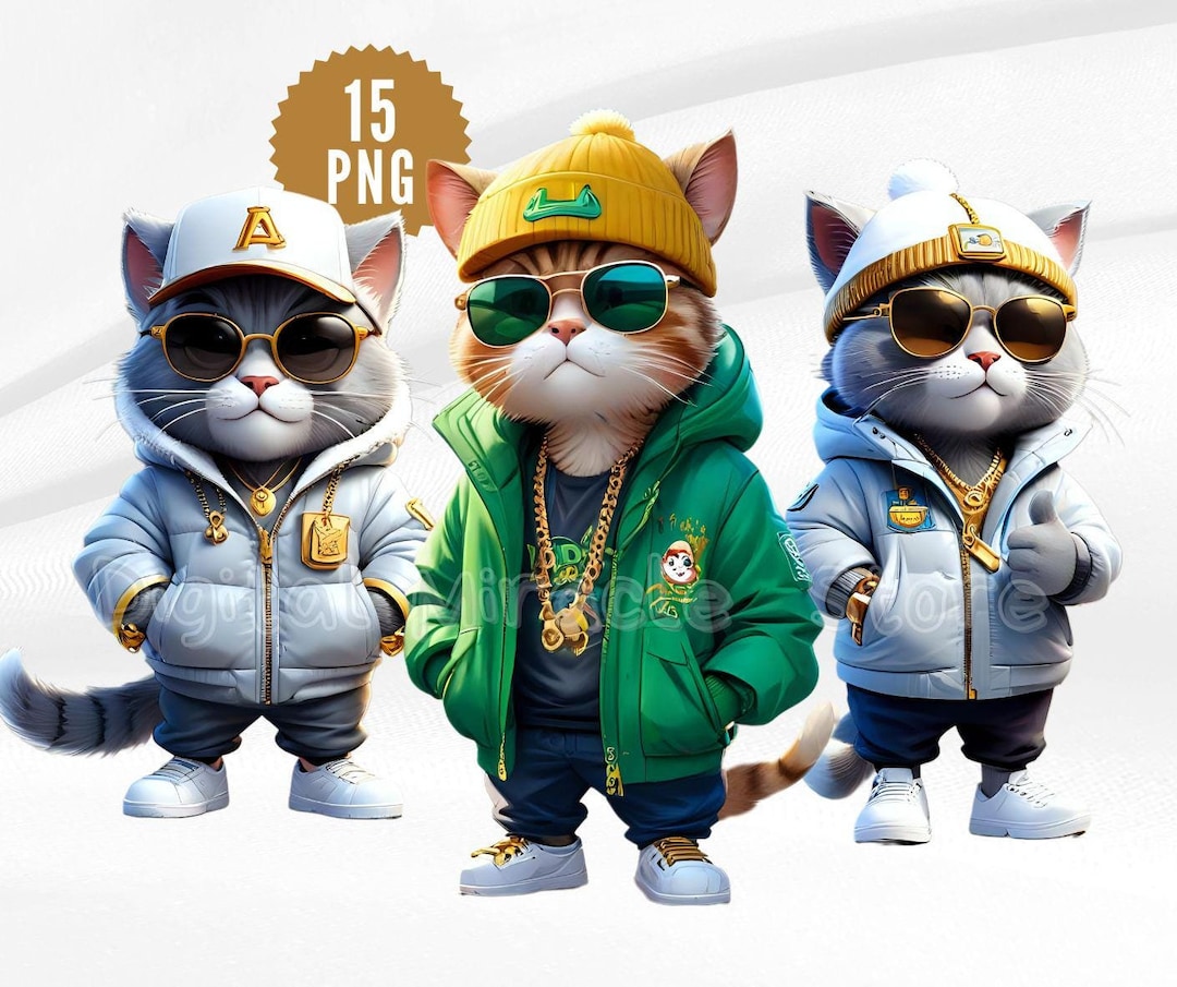 Cat Hip Hop PNG, Urban Cat, Cool Cats, Hipster Cats, Gangster Cat PNG ...