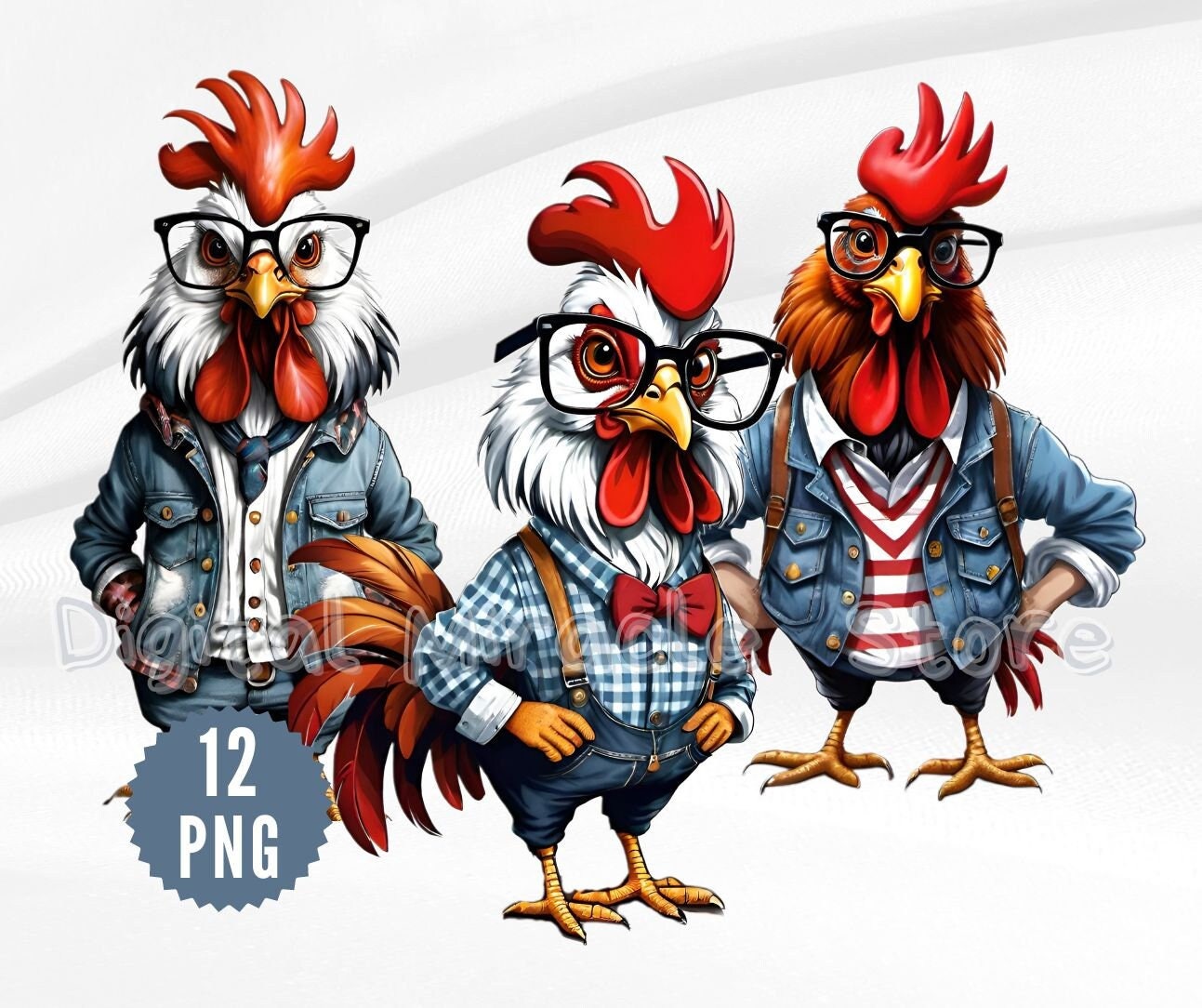 Urban Rooster, Funny Rooster PNG, Hipster Rooster, Funny Chicken PNG ...