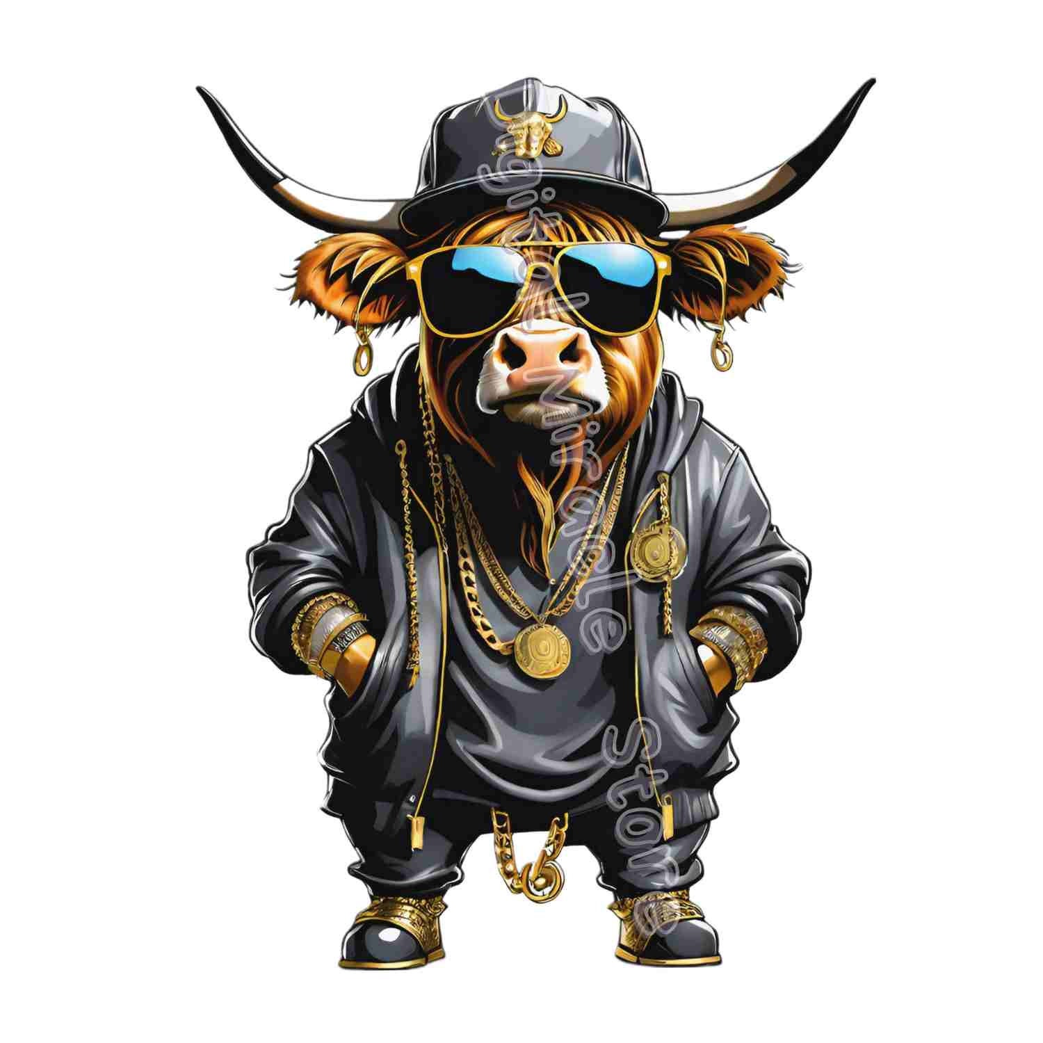 Funny Cow PNG, Gangster Cow, Cool Cow, Streetwear Cow, Hip Hop Cow ...