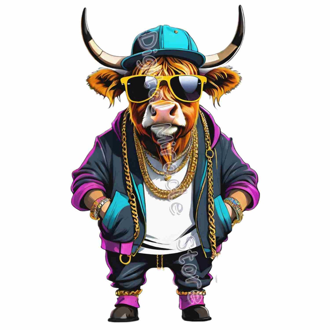 Funny Cow PNG, Gangster Cow, Cool Cow, Streetwear Cow, Highland Cow ...