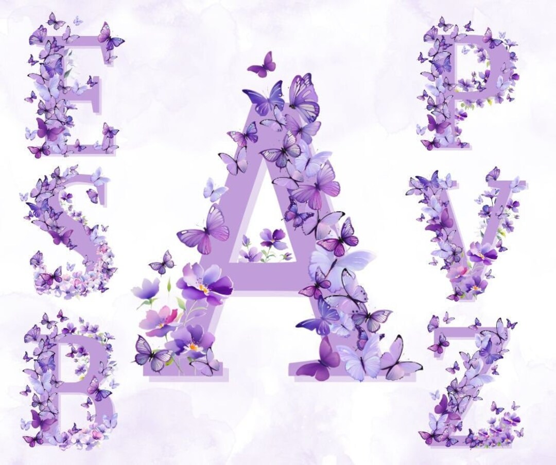 Butterfly Alphabet PNG, Butterfly Letters, Butterfly Clipart, Butterfly ...