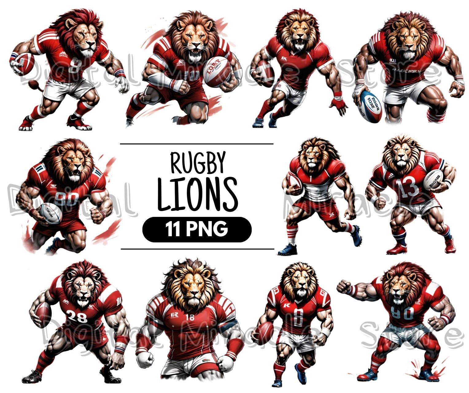 Red Lion PNG, Lion Rugby, Game Day Lion, Lions Football PNG, Rugby ...