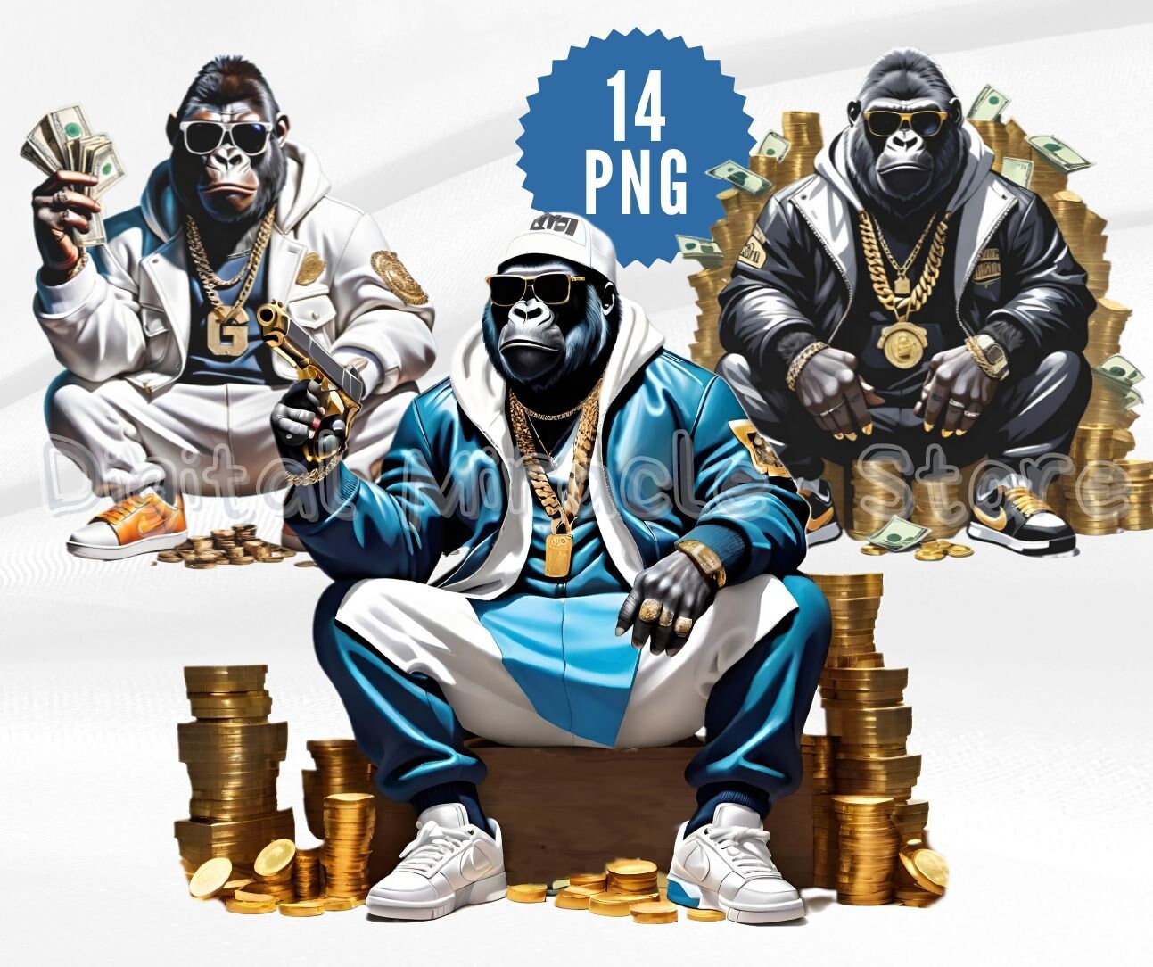 Gorilla With a Gun, Gorilaz PNG, Angry Gorilla, Gorilla Rapper, Gorilla ...