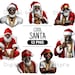 Black Santa PNG, Cool Santa PNG, African American Santa, Afro Santa ...