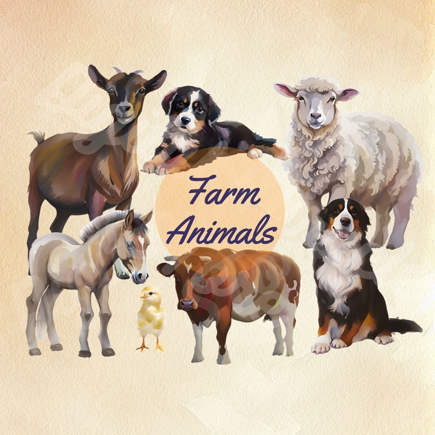 Farm Animals PNG, Farm Animals Clipart, Barn Animals Clipart, Barn ...