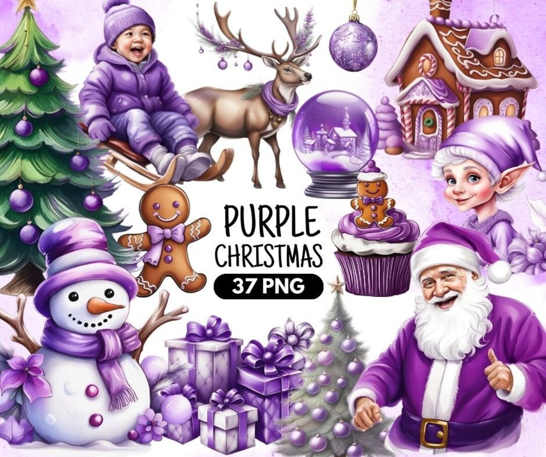 Purple Christmas PNG, Purple Christmas Clip Art, Purple Christmas ...
