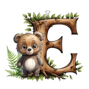 Woodland Alphabet, Forest Alphabet, Woodland Animals Clipart, Cute ...