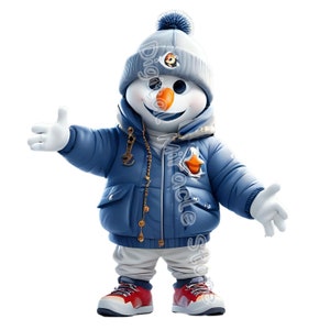 Christmas Snowman PNG, Cool Snowman, Hip Hop Snowman, Rapper Snowman ...