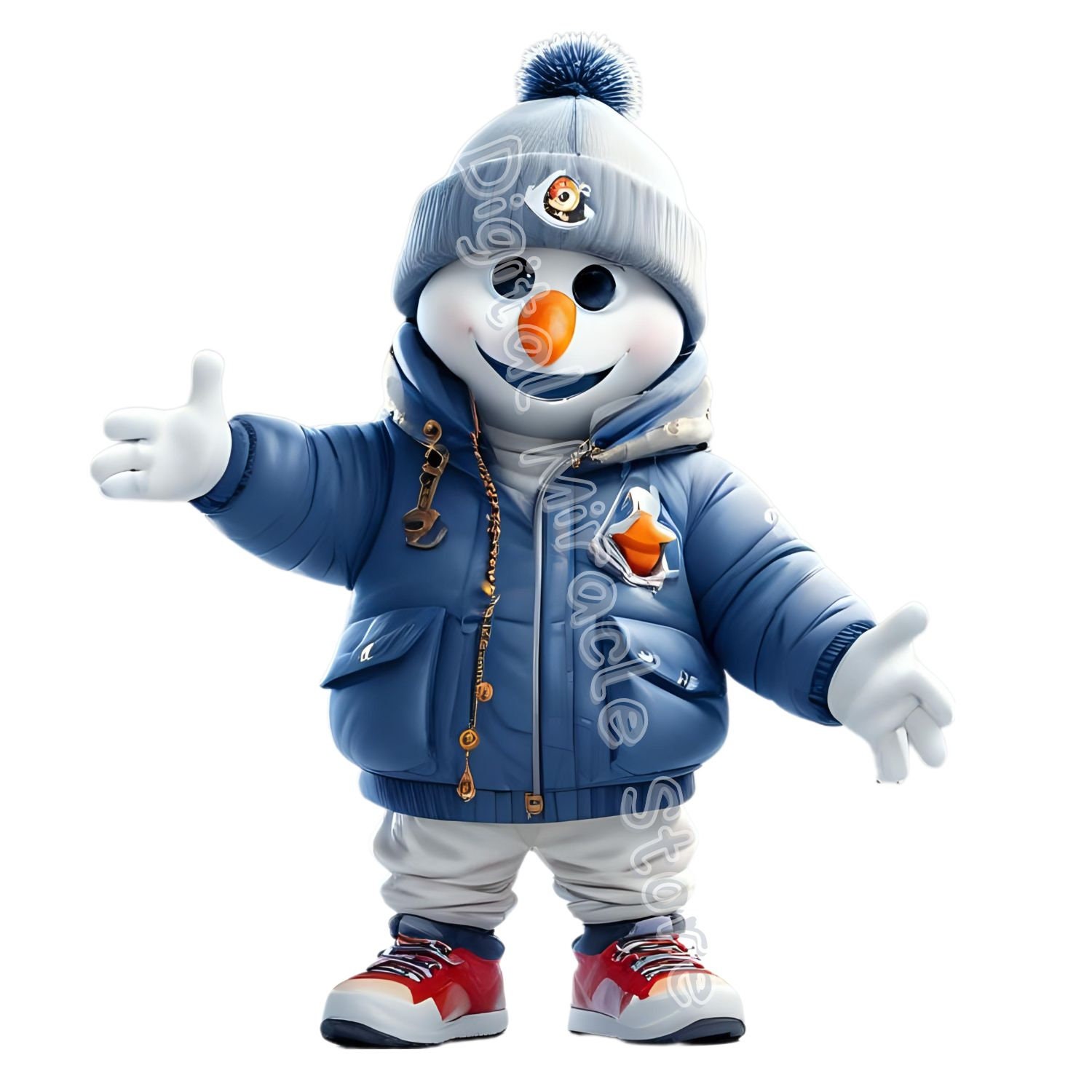 Christmas Snowman PNG, Cool Snowman, Hip Hop Snowman, Rapper Snowman ...