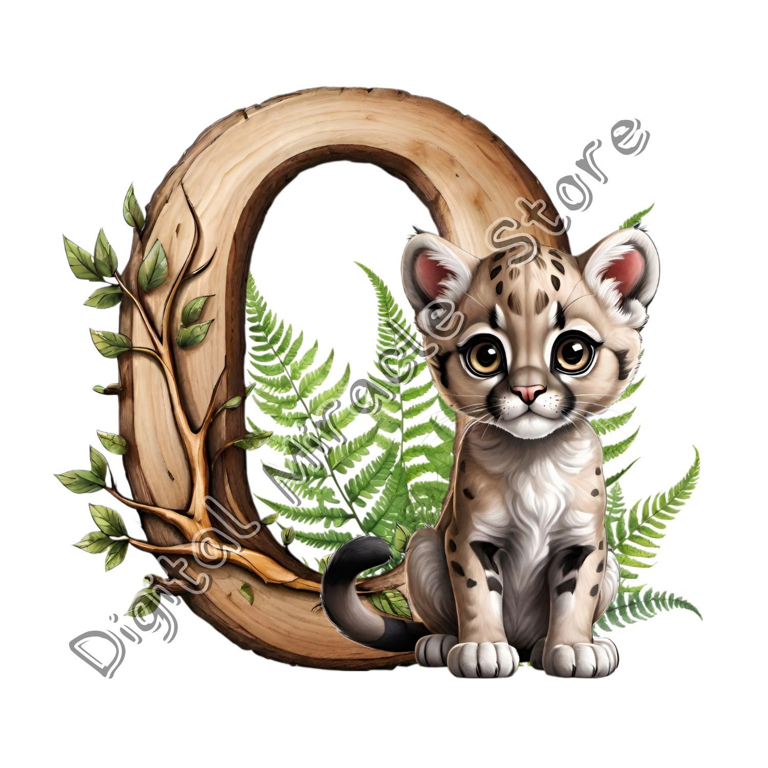 Woodland Alphabet, Forest Alphabet, Woodland Animals Clipart, Cute ...