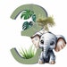 Safari Numbers PNG, Jungle Clipart, Safari Animals, Numbers Clipart ...