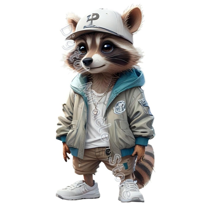 Hip Hop Raccoon, Cartoon Raccoon, Funny Raccoon PNG, Raccoon With Hat ...