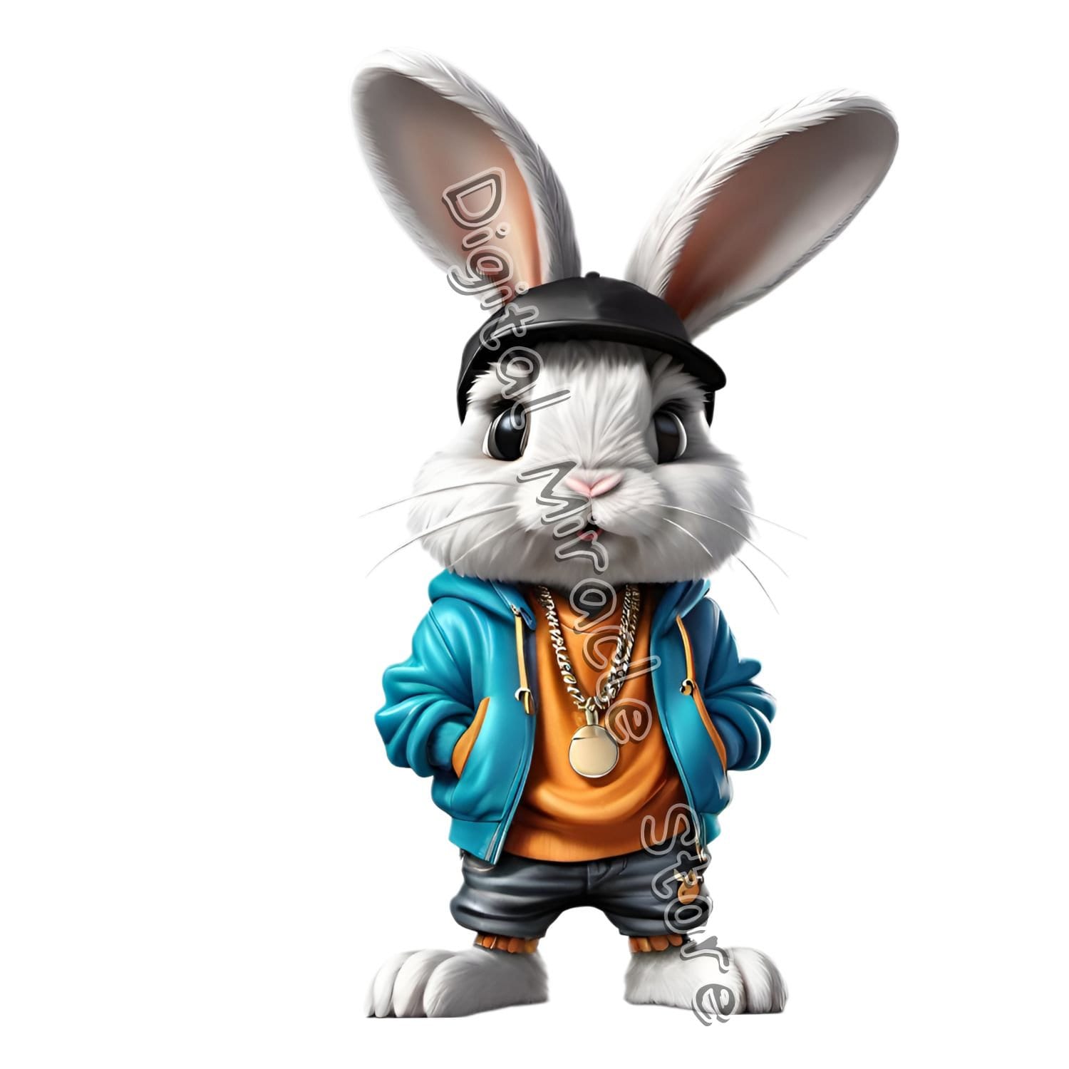 Cool Bunny, Urban Bunny, Gangster Rabbit, Rabbit in Clothes, Hip Hop ...