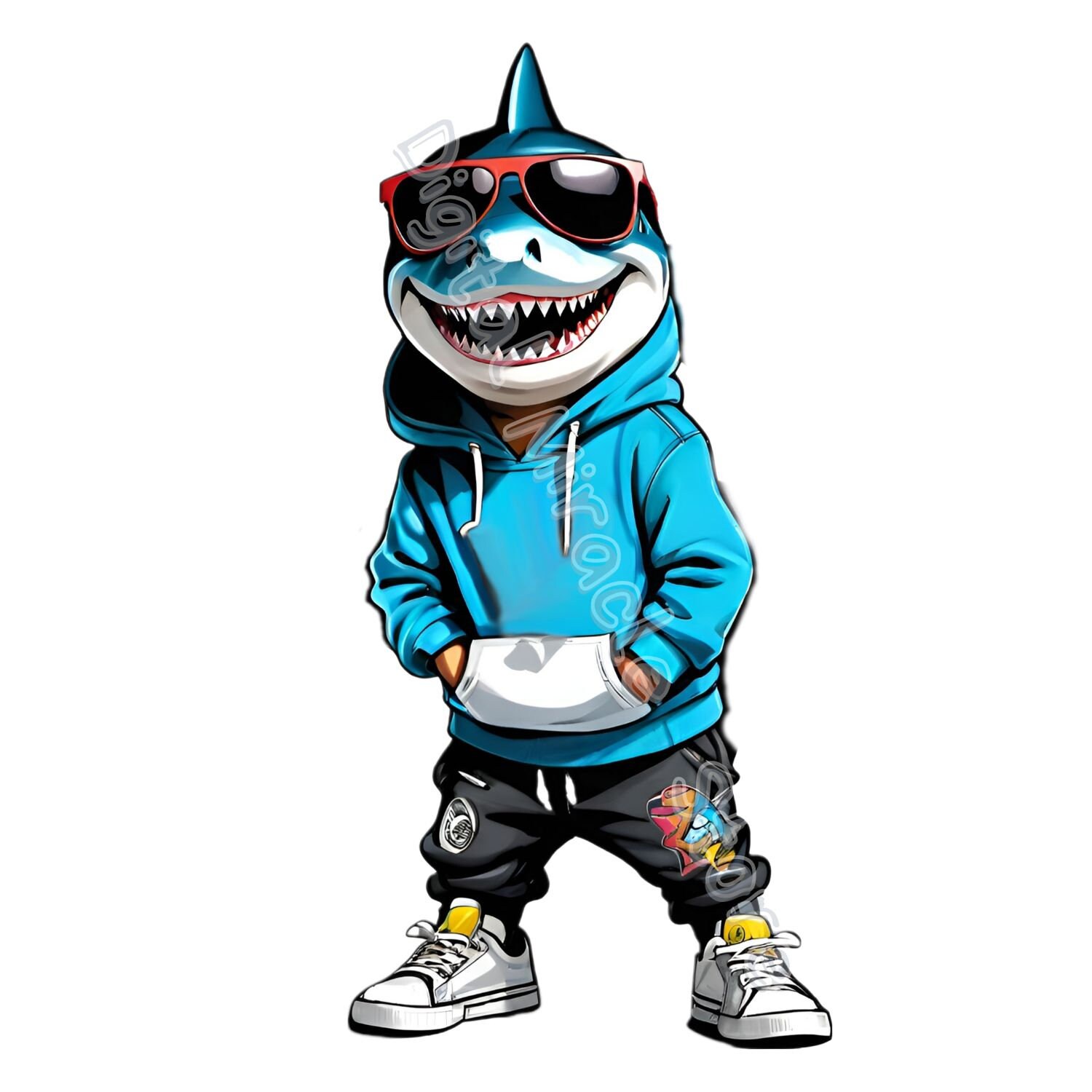 Shark With Sunglasses, Funny Shark, Cool Shark, Hip Hop Shark, Shark ...