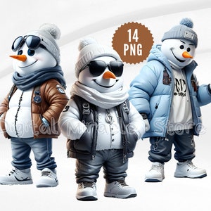 Christmas Snowman PNG, Cool Snowman, Hip Hop Snowman, Rapper Snowman ...