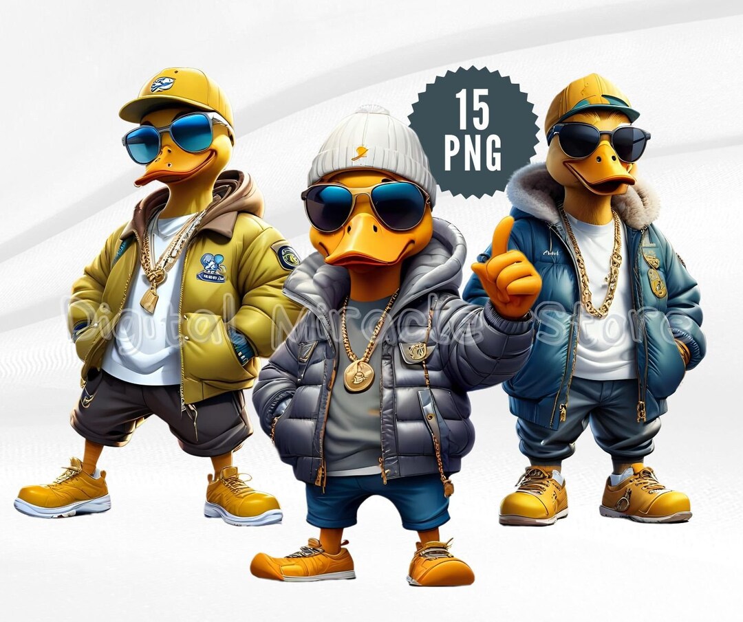 Funny Duck, Cool Duck PNG, Hip Hop Duck, Cartoon Duck, Duck With ...