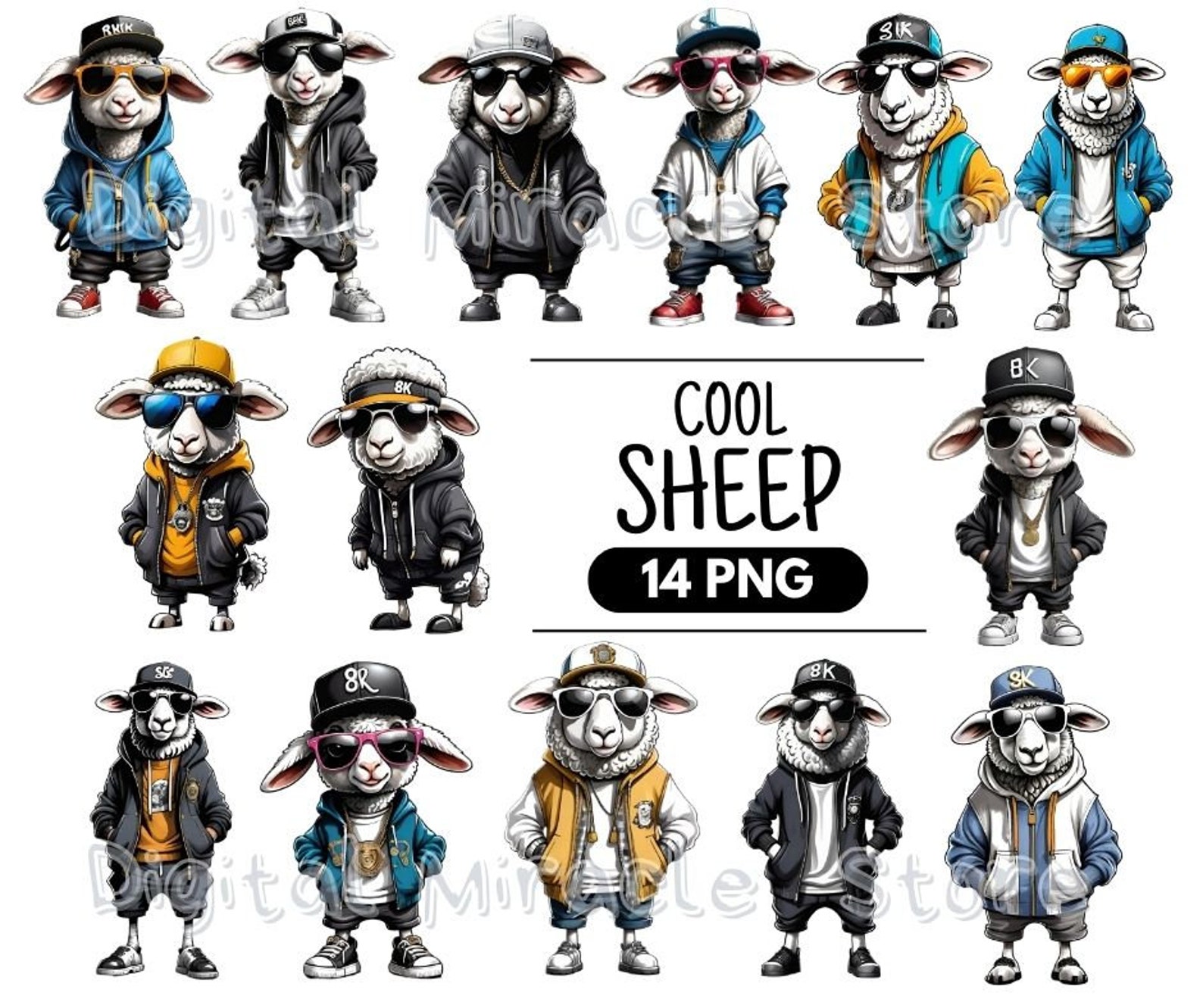 Sheep Clipart, Funny Sheep, Sheep Image, Sheep Download, Gangster Sheep ...