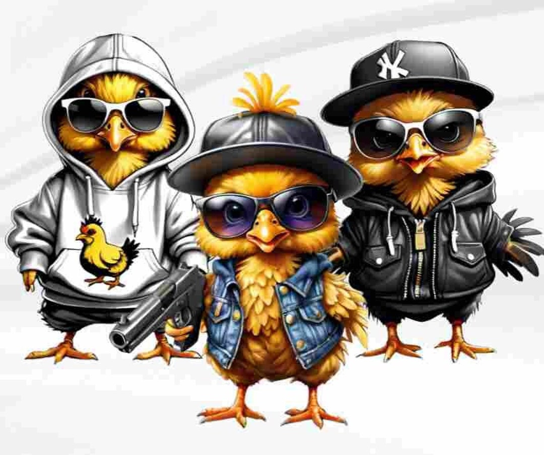 Gangsta Chicken, Chickens With Guns, Chickens in Clothes Clipart, Cartoon Chicken, Cool Chicken ...