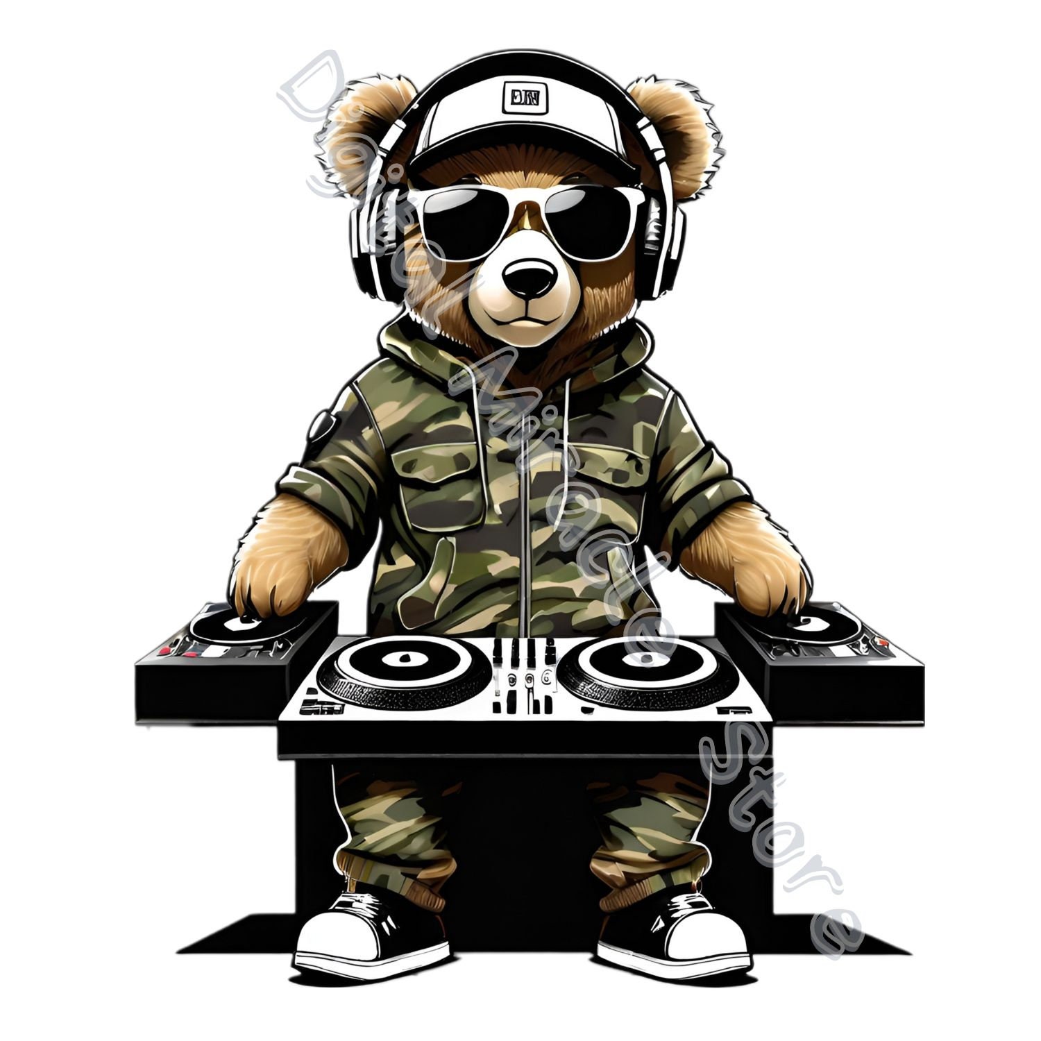 Music Teddy Bear, DJ Teddy Bear, Music Clipart, Teddy Bear in ...