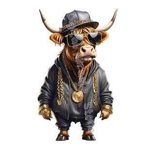 Funny Cow PNG, Gangster Cow, Cool Cow, Streetwear Cow, Hip Hop Cow ...