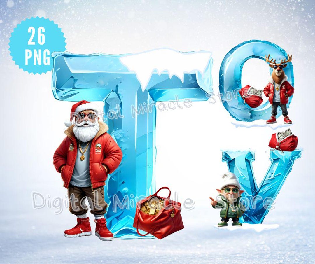 Christmas Alphabet, Ice Alphabet, Winter Alphabet, Christmas Font ...