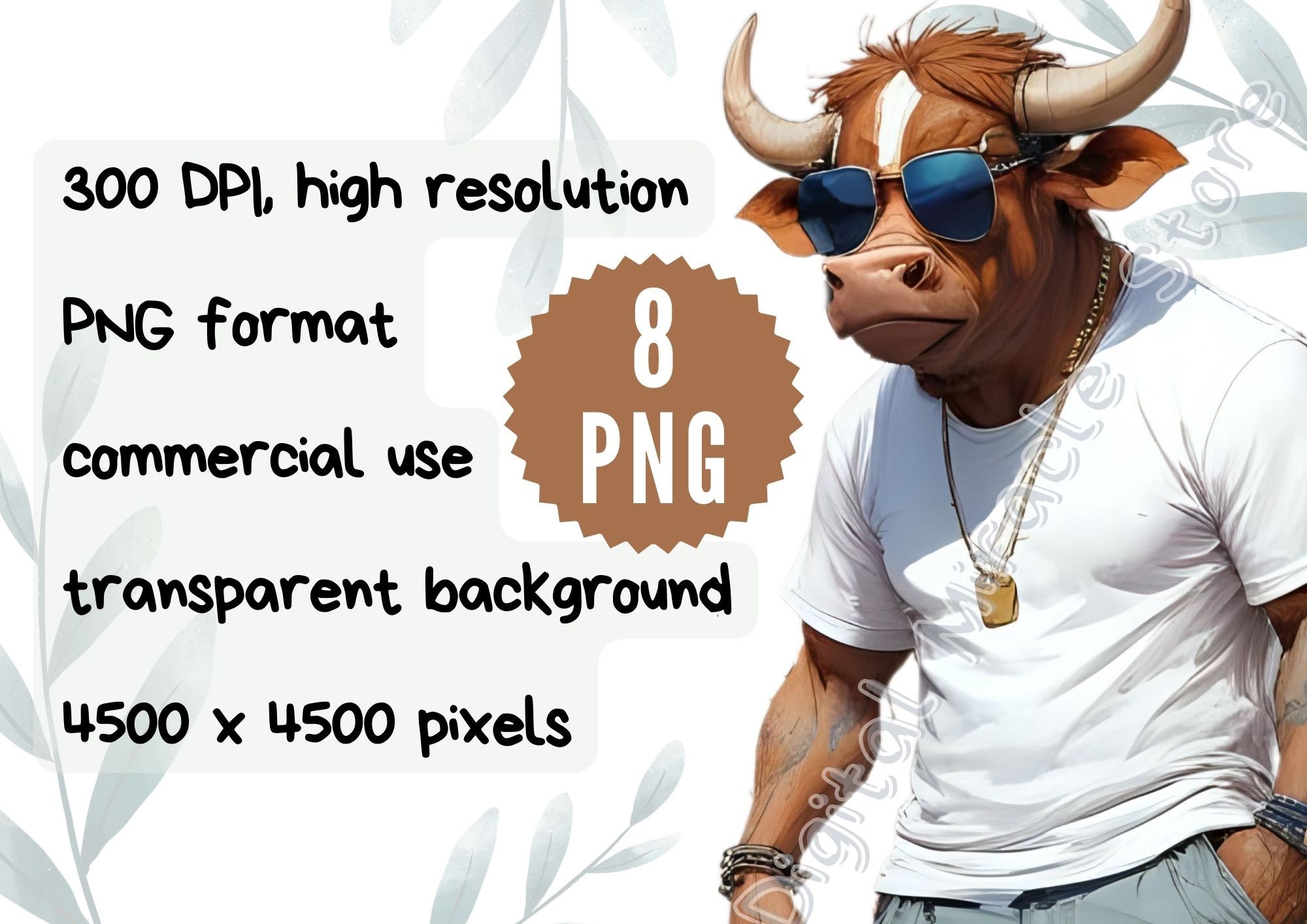 Cartoon Bull, Hip Hop Bull, Cool Bull, Funny Bull, Funny Farm Animal ...