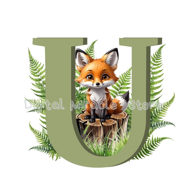 Woodland Alphabet, Forest Alphabet, Woodland Animals Clipart, Cute ...