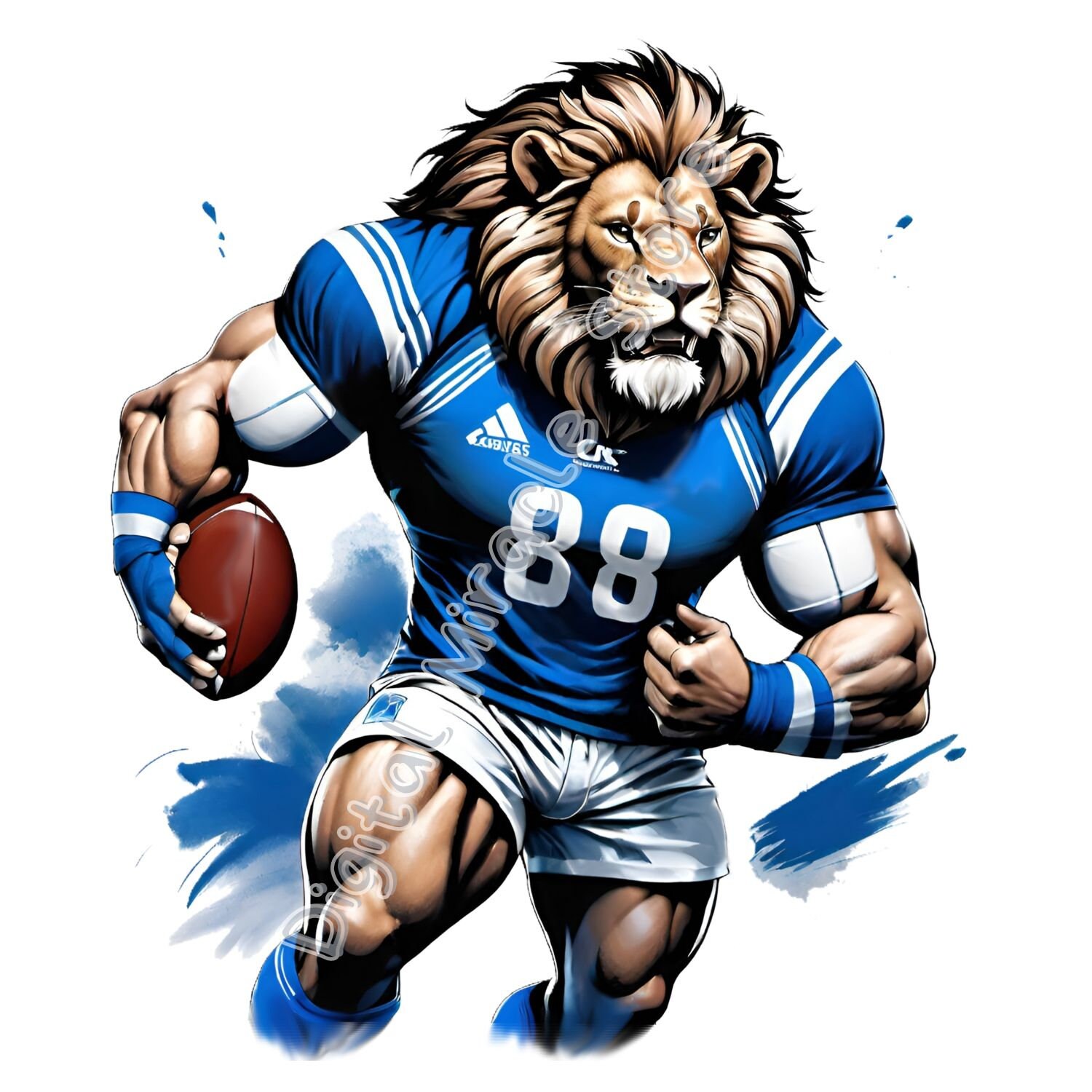 Blue Lion PNG, Lion Rugby, Game Day Lion, Lions Football PNG, Rugby ...