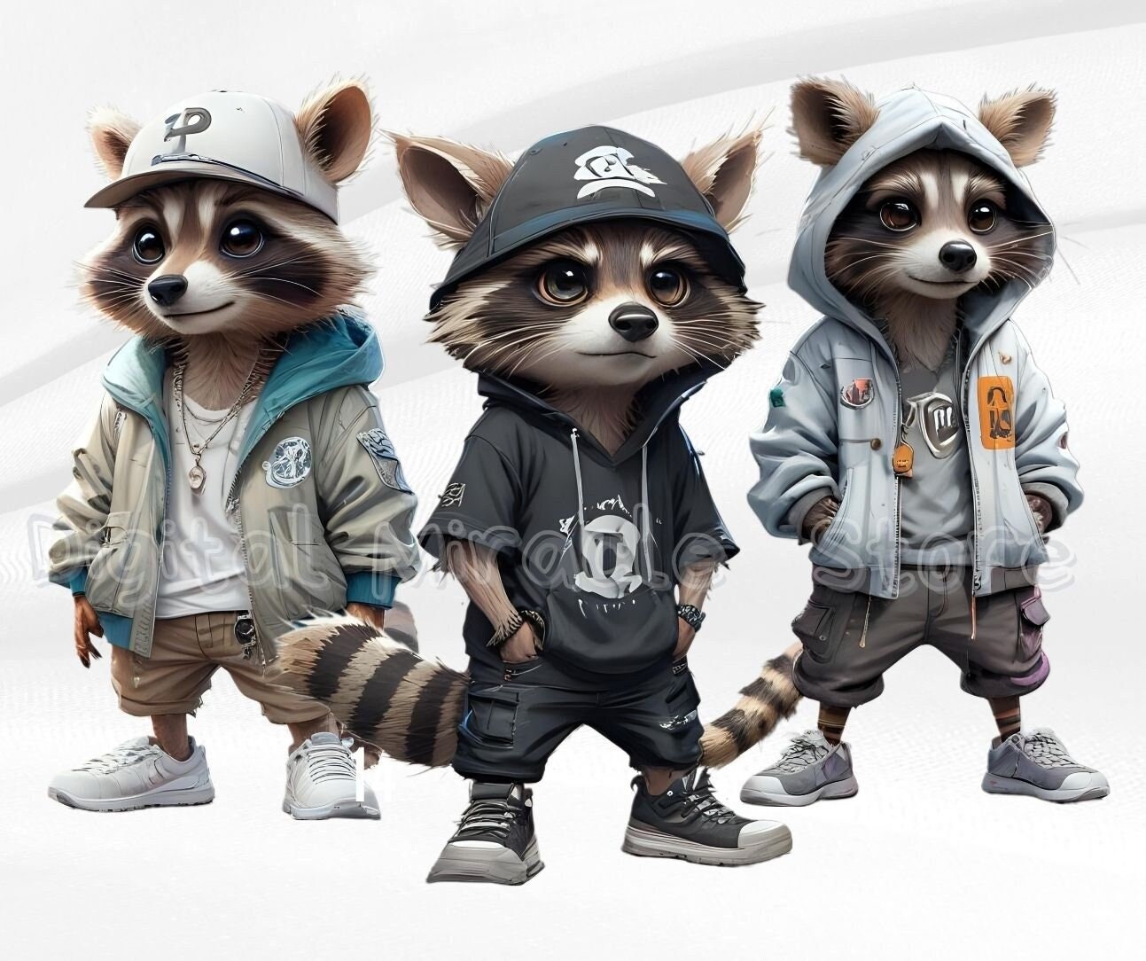 Hip Hop Raccoon, Cartoon Raccoon, Funny Raccoon PNG, Raccoon With Hat ...