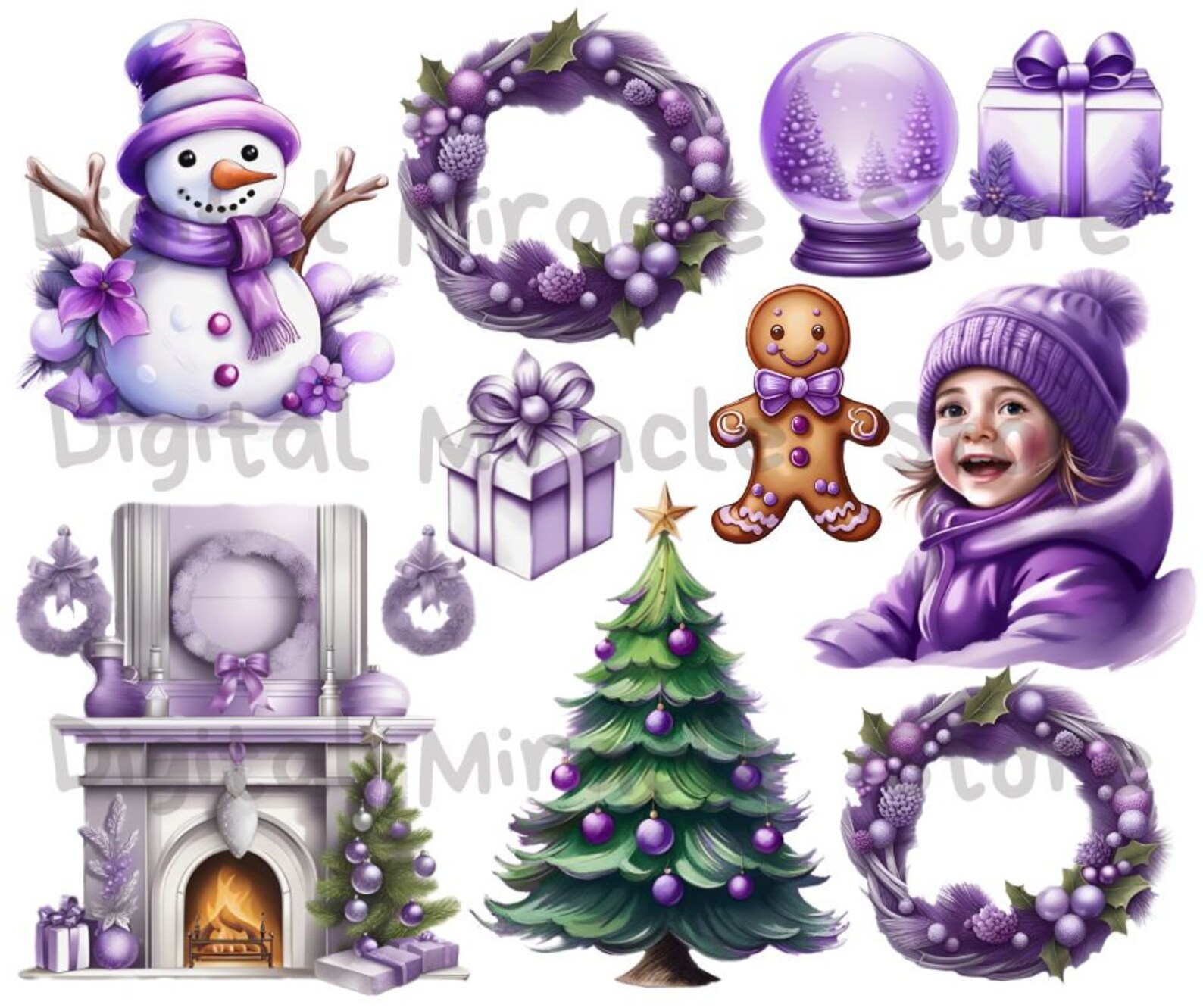 Purple Christmas PNG, Purple Christmas Clip Art, Purple Christmas ...