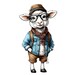 Funny Sheep Clipart, Sheep in Clothes, Cool Sheep, Hipster Sheep, Urban ...