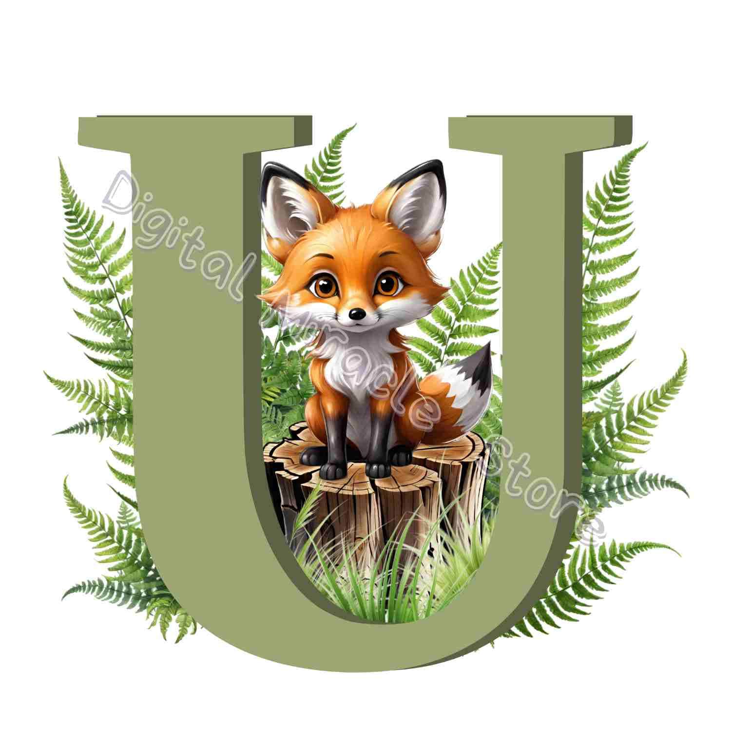 Woodland Alphabet, Forest Alphabet, Woodland Animals Clipart, Cute ...