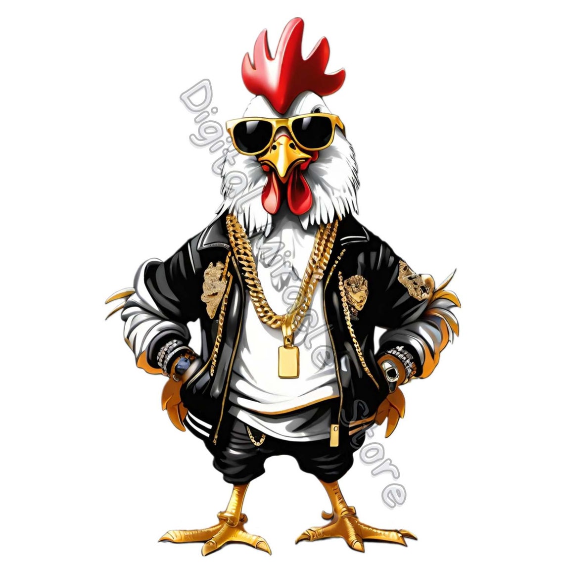 Funny Rooster PNG, Funny Chickens Clipart, Funny Chicken PNG, Hip Hop ...
