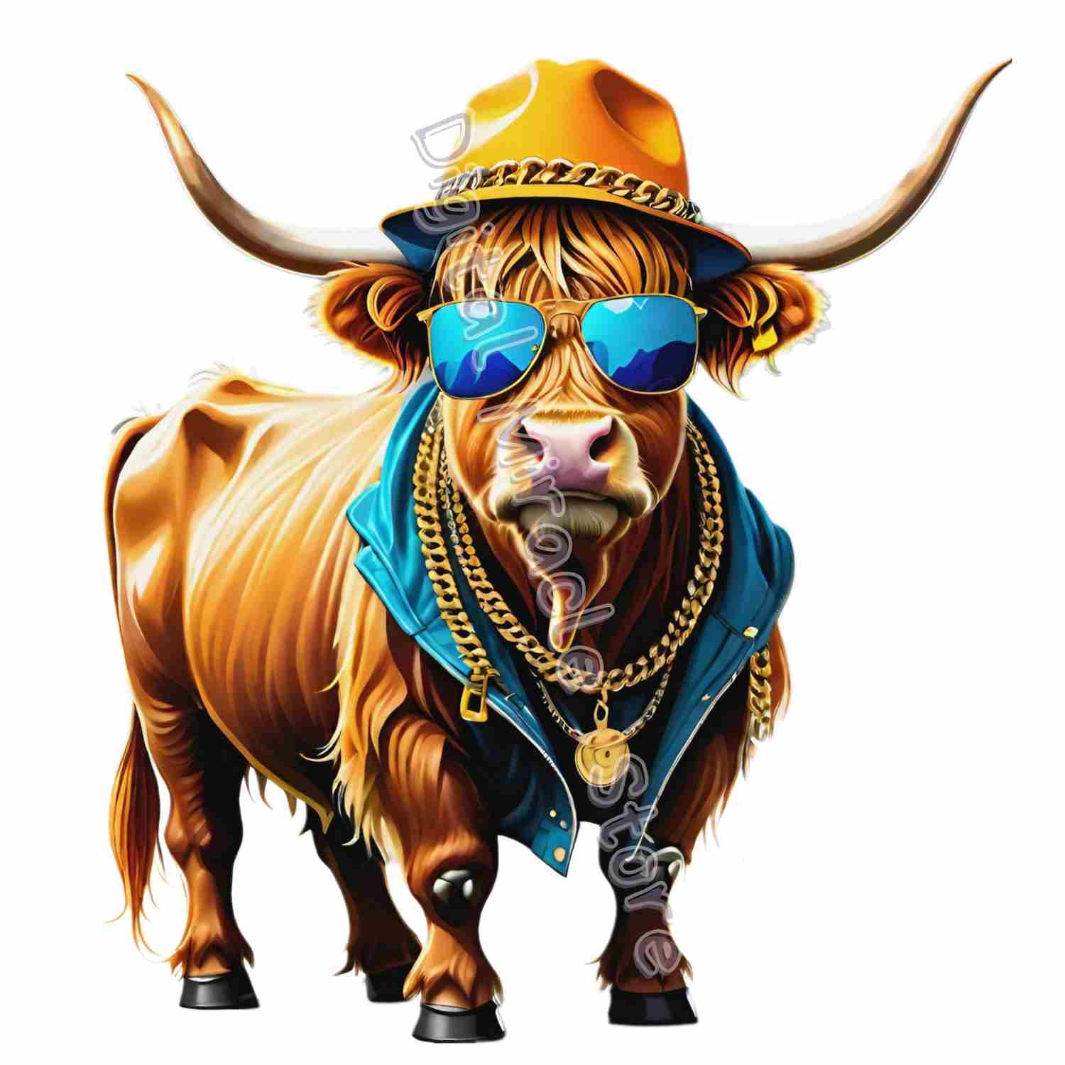 Funny Cow PNG, Gangster Cow, Cool Cow, Streetwear Cow, Highland Cow ...