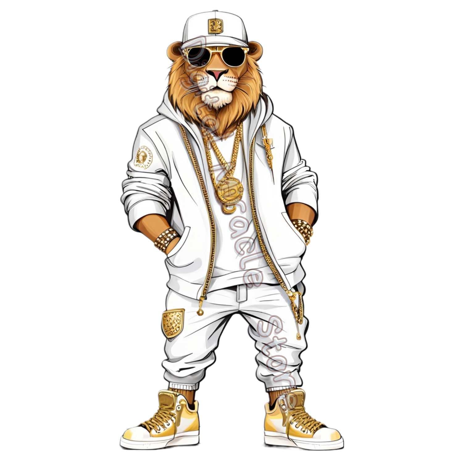 Gangsta Money Lion Png, Urban Lion, Lion Sublimation, Funny Lion, Lion ...