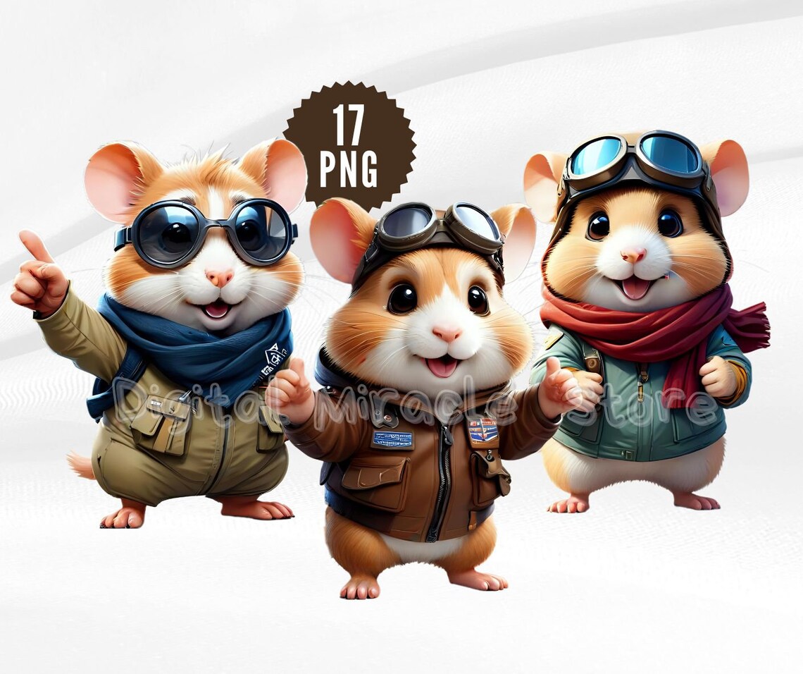 Pilot Hamster, Kombat, Hamster in Clothes, Bitcoin Hamster, Cartoon ...