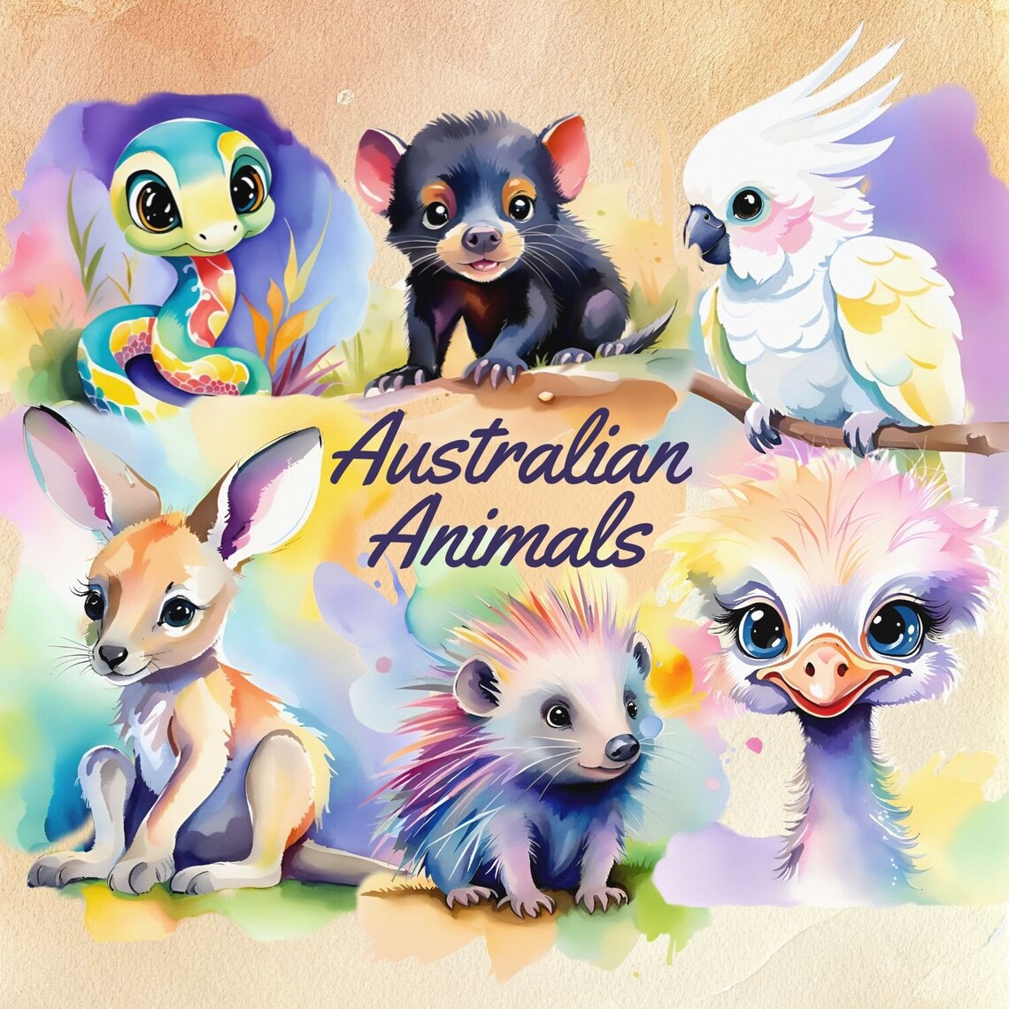 Australian Animals Clipart, Baby Clipart, Aussi Animal Clipart ...