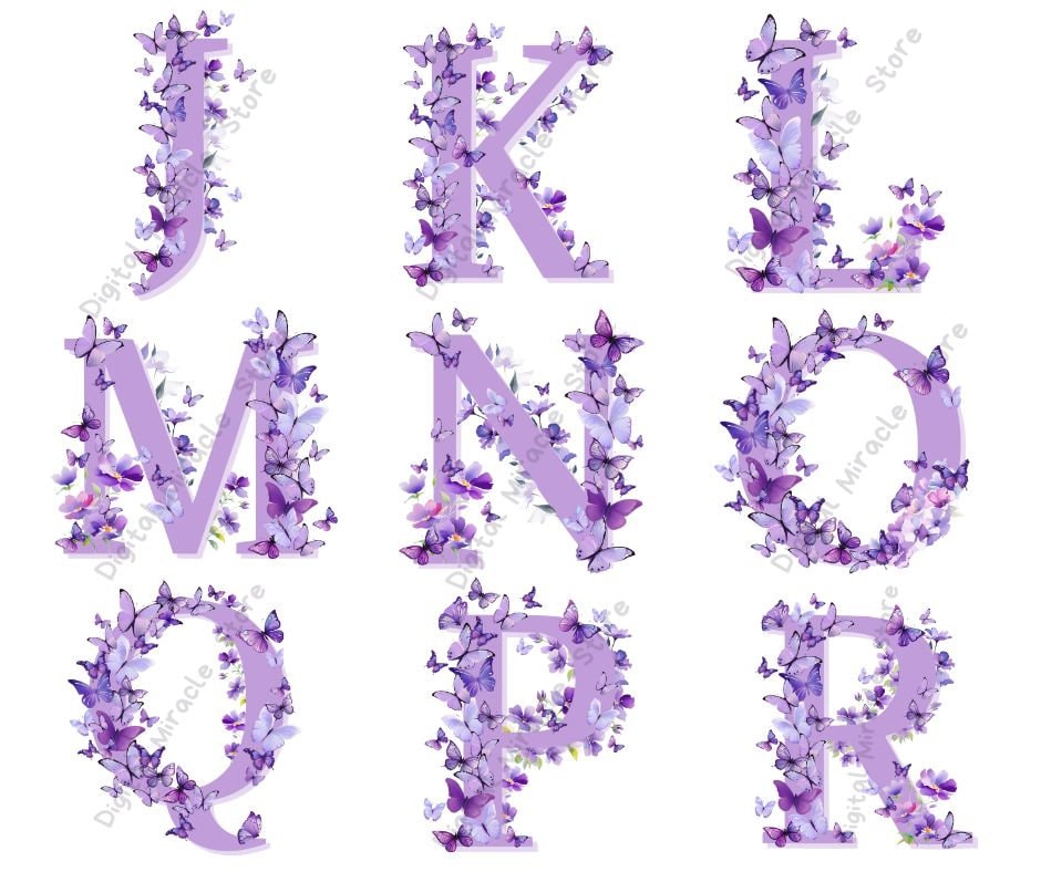 Butterfly Alphabet PNG, Butterfly Letters, Butterfly Clipart, Butterfly ...