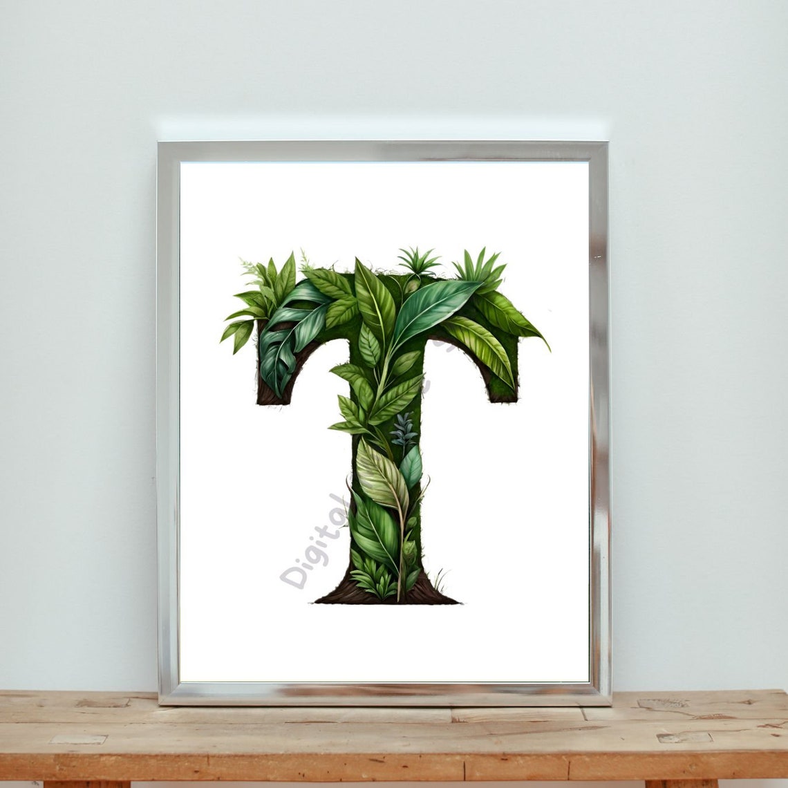Jungle Alphabet, Tropical Leaves Alphabet, Moss Letters, Greenery ...