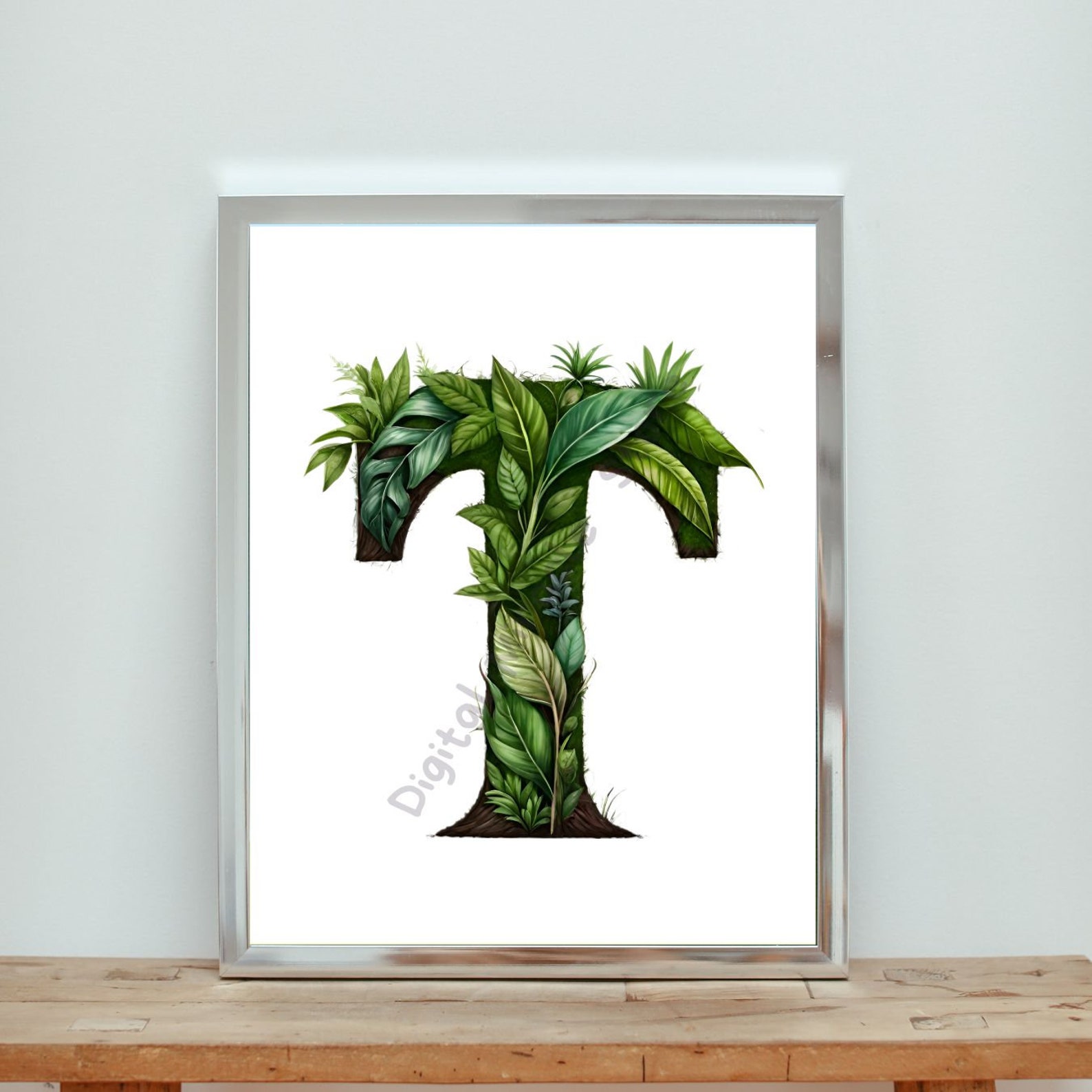 Jungle Alphabet, Tropical Leaves Alphabet, Moss Letters, Greenery ...