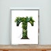 Jungle Alphabet, Tropical Leaves Alphabet, Moss Letters, Greenery ...