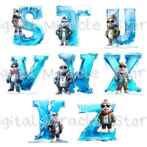 Snowman Alphabet, Ice Alphabet, Winter Alphabet, Winter Alphabet ...