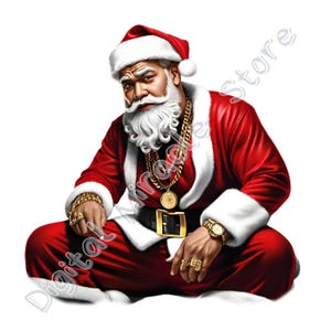 Mexican Santa, Cool Santa PNG, Funny Santa PNG, Hip Hop Santa, Mexican ...