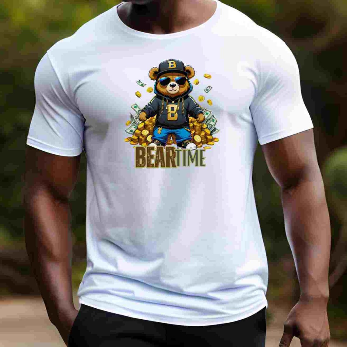 Bear Time PNG, Bitcoin PNG, Bitcoin Digital Art, Crypto Shirt, Bull Vs ...