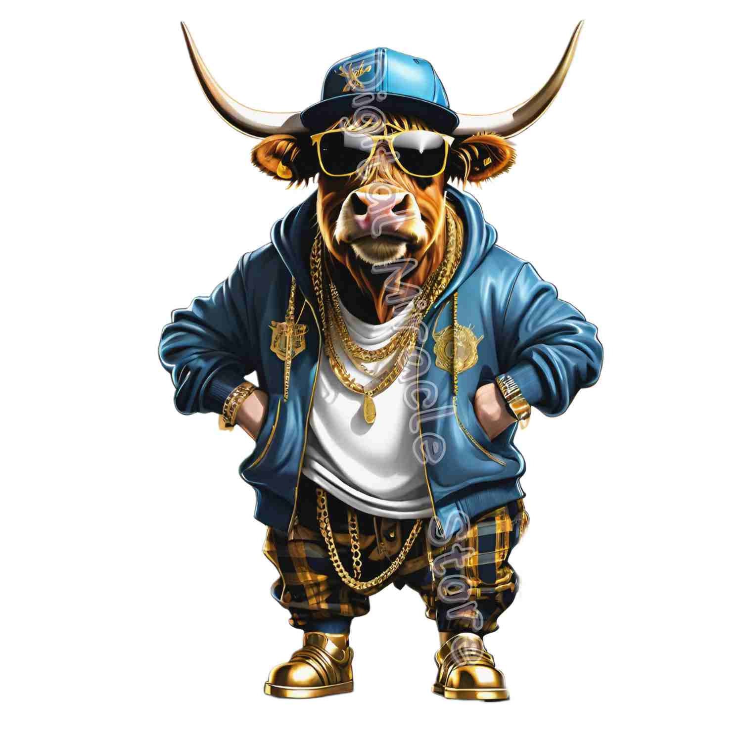 Funny Cow PNG, Gangster Cow, Cool Cow, Streetwear Cow, Hip Hop Cow ...