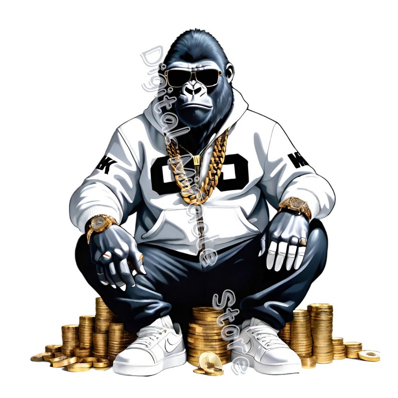 Gorilla With a Gun, Gorilaz PNG, Angry Gorilla, Gorilla Rapper, Gorilla ...
