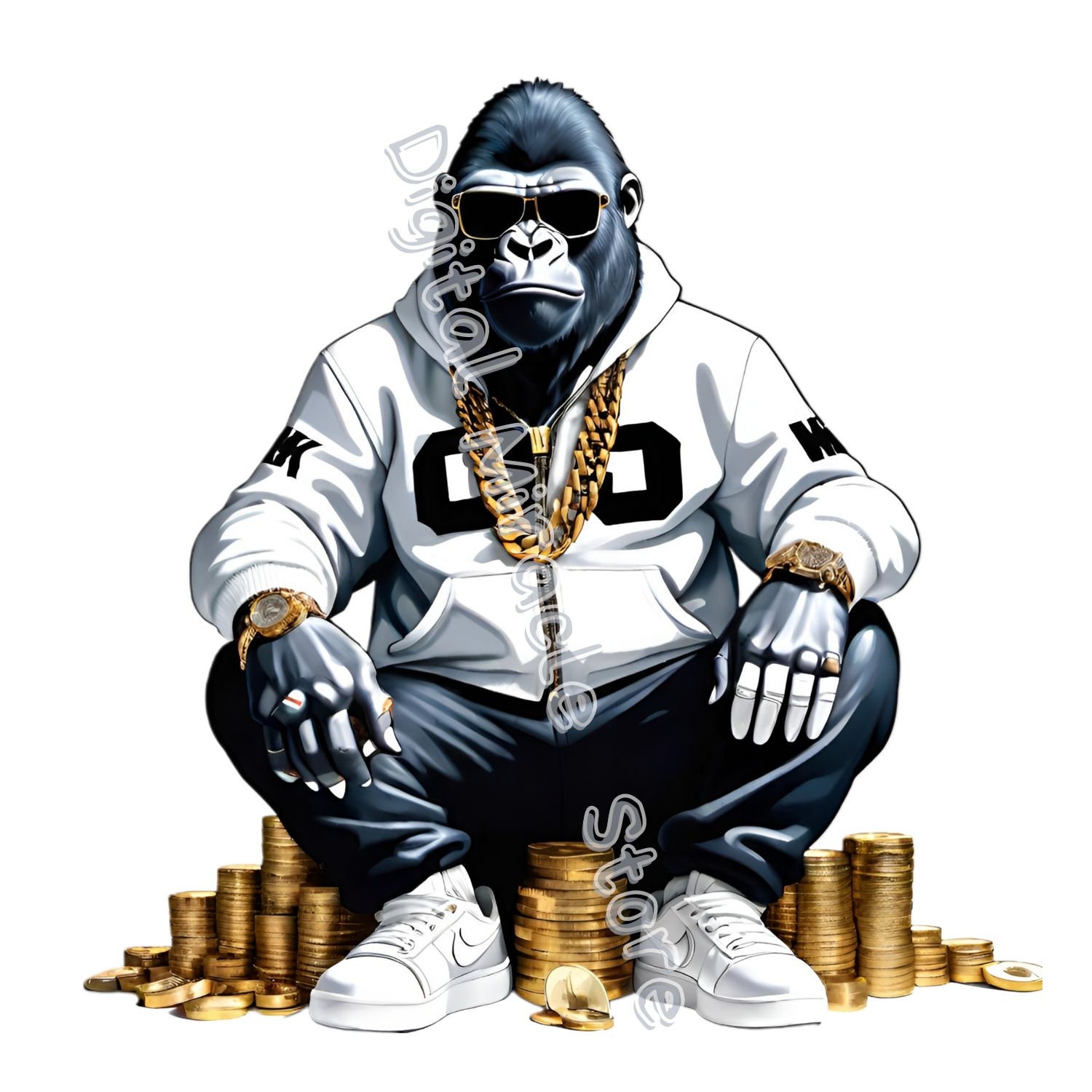 Gorilla With a Gun, Gorilaz PNG, Angry Gorilla, Gorilla Rapper, Gorilla ...
