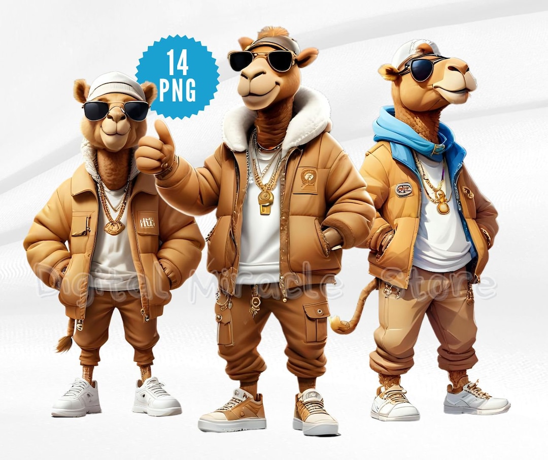 Cool Camel With Sunglasses, Funny Camel, Hip Hop Camel, Streetwear ...