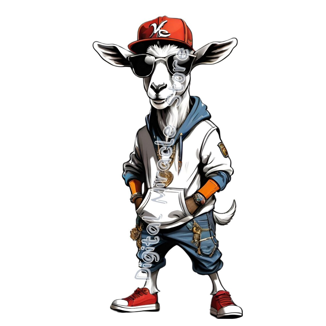 Funny Goat PNG, Goat With Sunglasses, Goat Image, Gangster Goat, Goat ...