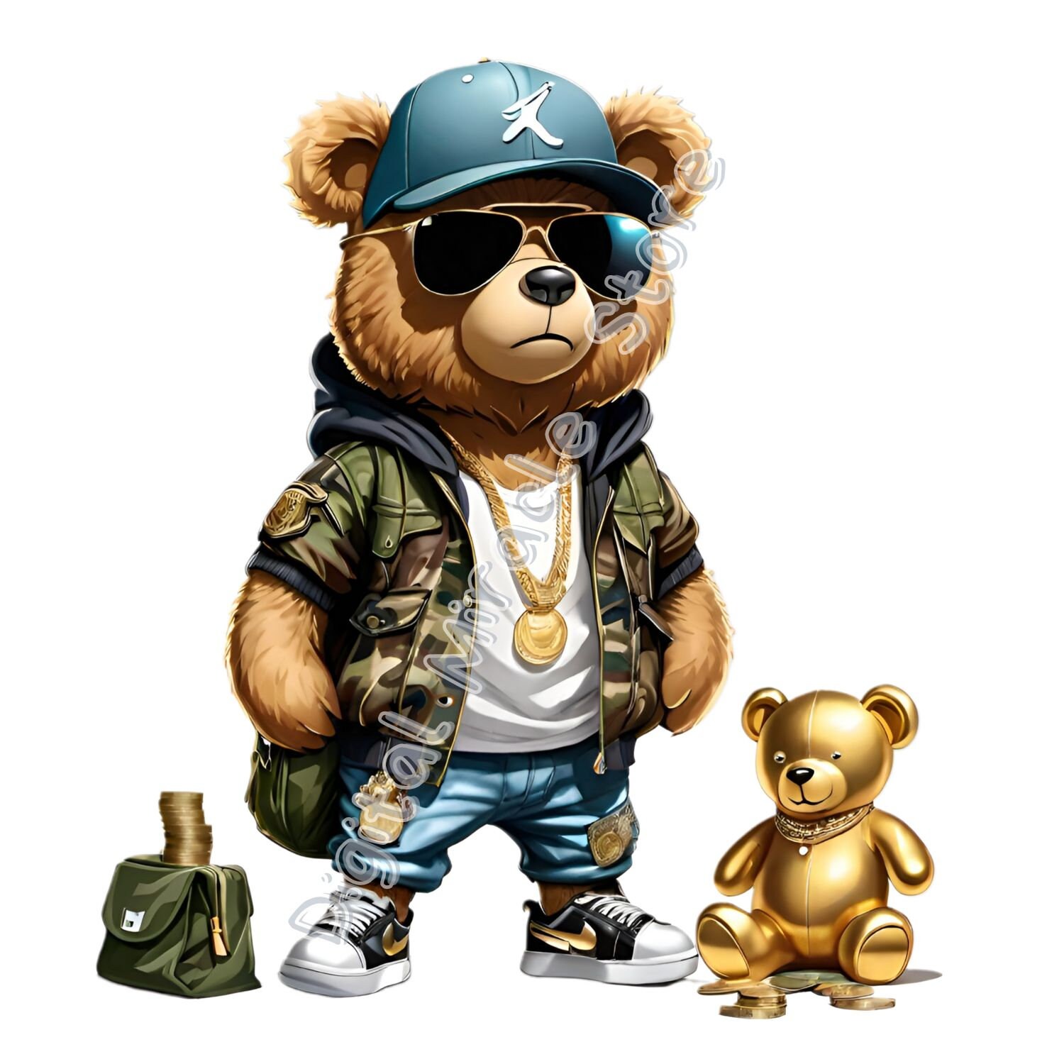 Gangster Teddy Bear, Hip Hop Bear, Graffiti Teddy Bear, Money Teddy ...
